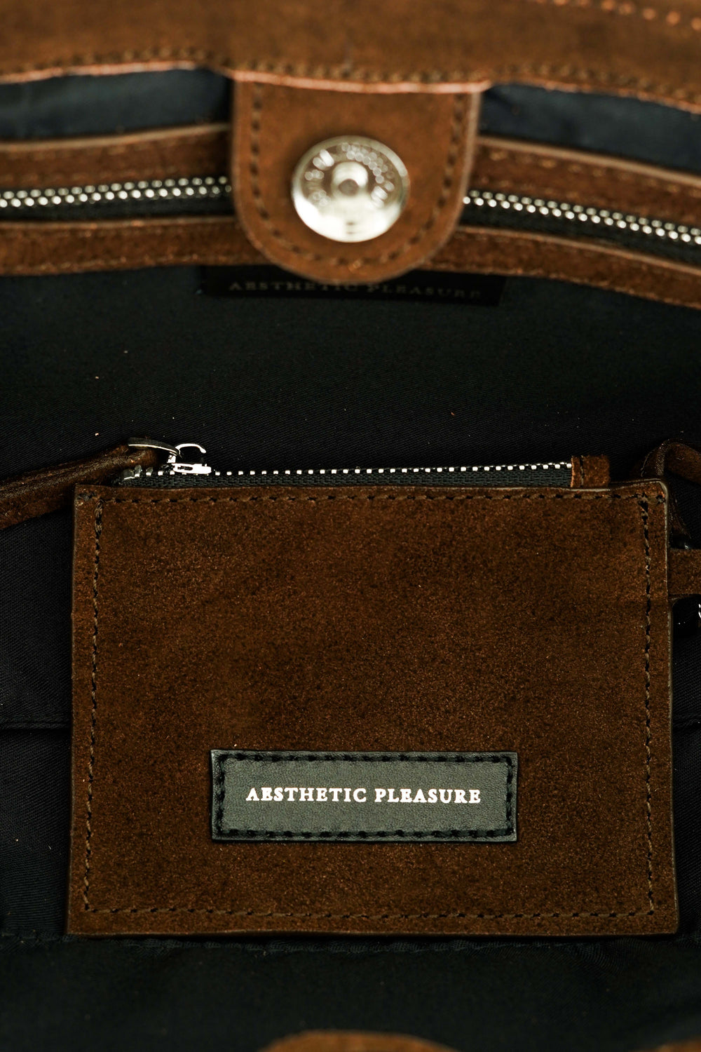 Obi Baguette Bag Suede Brown